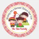 Personalized Chinese New Year (Cute Boy Girl) Classic Round Sticker ...