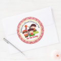 Personalized Chinese New Year (Cute Boy Girl) Classic Round Sticker ...