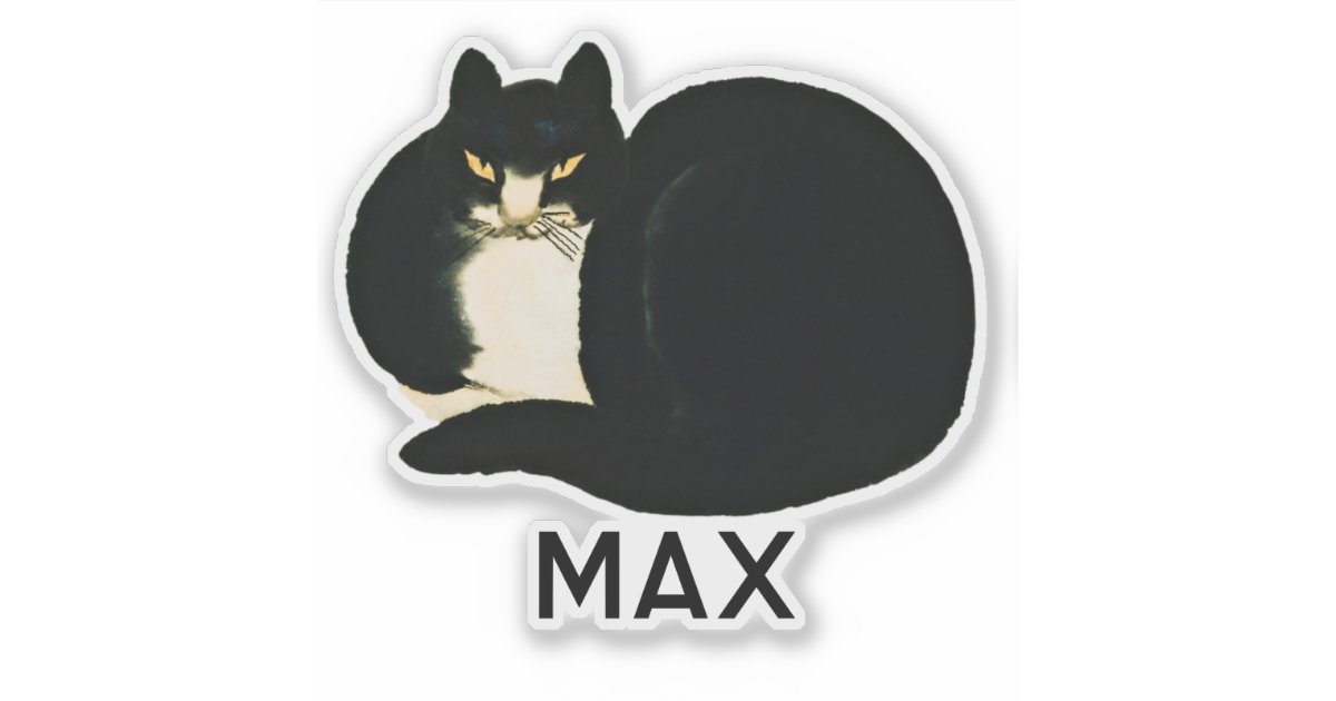 Personalized Chinese Qing Dynasty Black Manchu Cat Sticker | Zazzle