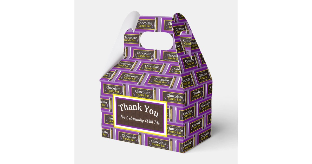 Personalized Chocolate Candy Bar Party Favor Boxes | Zazzle