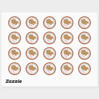 Personalized chocolate chip cookie Stickers | Zazzle