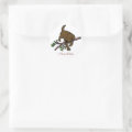 Personalized Chocolate Labrador Cartoon Stickers | Zazzle