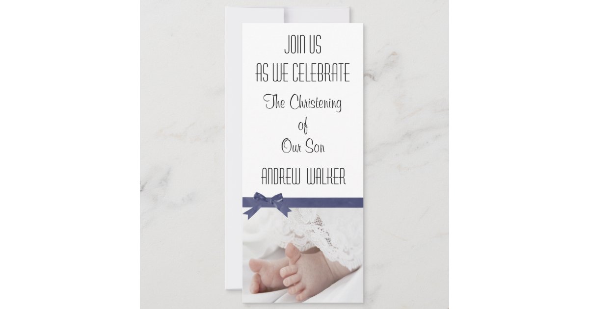 Personalized Christening Invitation for Baby Boy | Zazzle