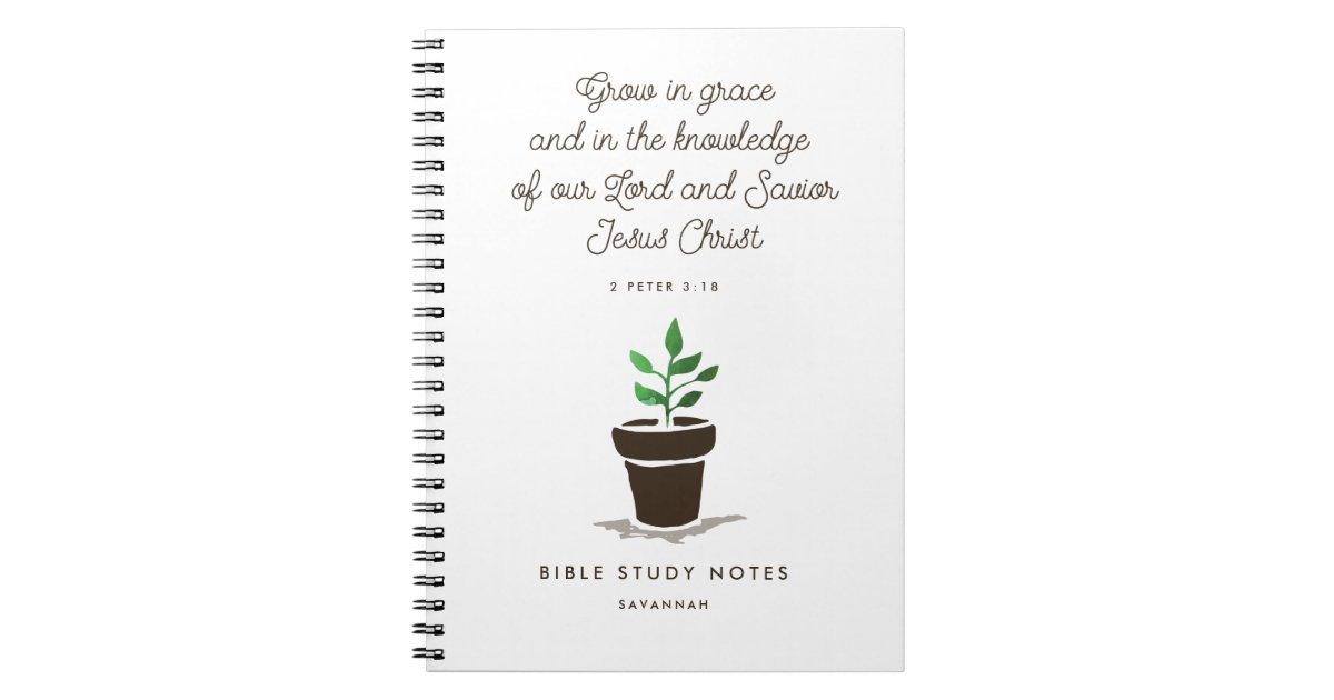 Personalized Christian Bible Study Notebook | Zazzle