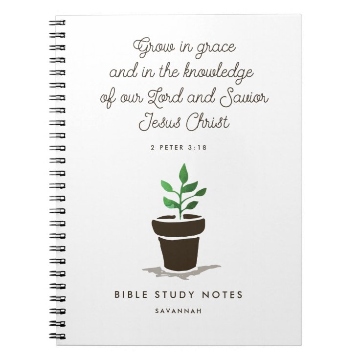 Personalized Christian Bible Study Notebook | Zazzle