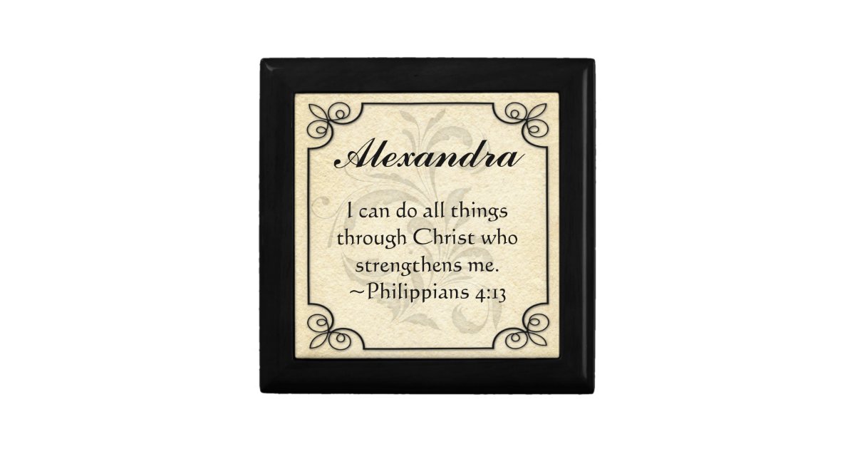 Personalized Christian Bible Verse Keepsake Box | Zazzle