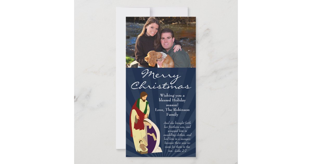 Personalized Christian Christmas Photo Cards | Zazzle