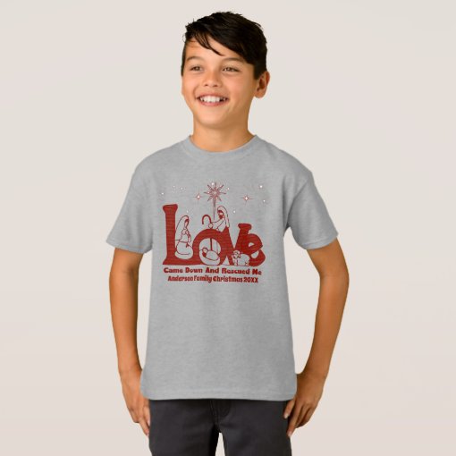 Personalized Christian Family Christmas Nativity T-Shirt | Zazzle