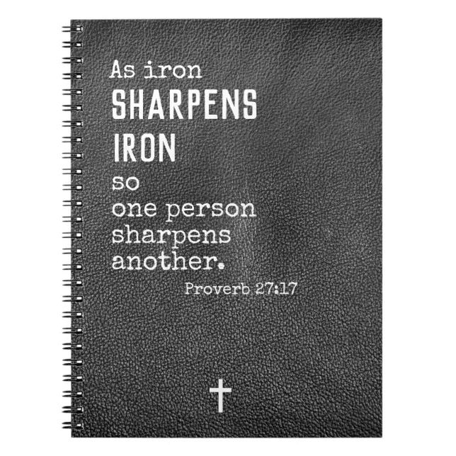 Personalized Christian Gifts for Men-Black Leather Notebook | Zazzle