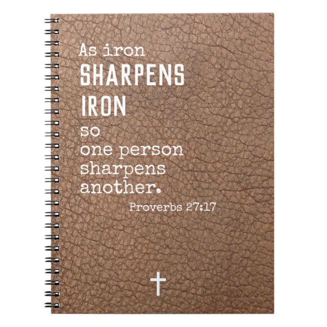 Personalized Christian Gifts for Men-Brown Leather Notebook | Zazzle