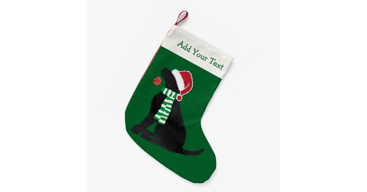 Personalized Christmas Black Lab Holiday Dog Small Christmas Stocking ...