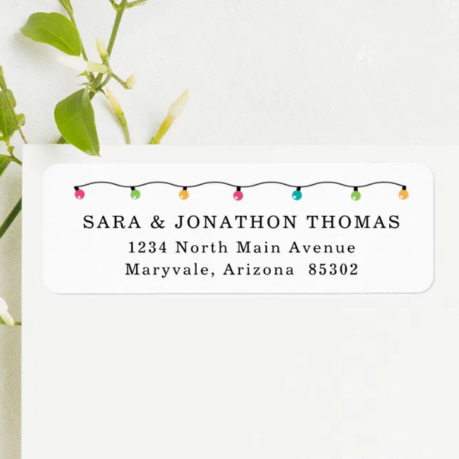 Personalized Christmas Card Return Address Labels | Zazzle