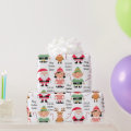 Personalized Christmas Characters Wrapping Paper Zazzle