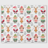 Personalized Christmas Characters Wrapping Paper | Zazzle