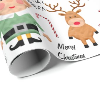 Personalized Christmas Characters Wrapping Paper | Zazzle
