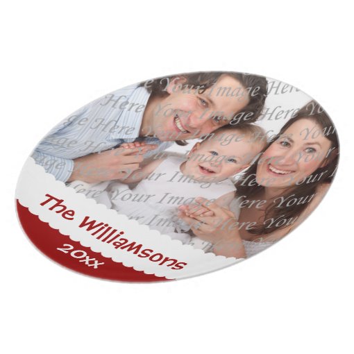 Personalized Christmas Custom Photo Plate | Zazzle