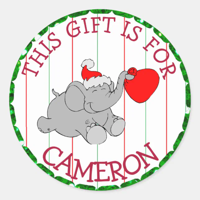 Personalized Christmas Gift Tag Holiday Stickers | Zazzle