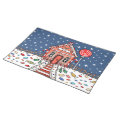 Personalized Christmas Gingerbread House Cloth Placemat | Zazzle