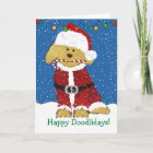 Personalized Goldendoodle Christmas Sled Holiday Card | Zazzle.com