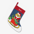 Personalized Christmas GoldenDoodle Santa Sleigh Small Christmas ...