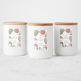 Personalized Christmas Holiday Cookie Baking Food Label | Zazzle