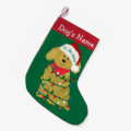 Personalized Christmas Lights Goldendoodle Small Christmas Stocking ...