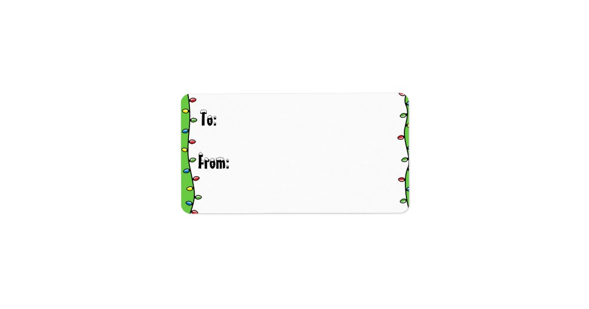 Personalized Christmas Lights Holiday Gift Tags | Zazzle