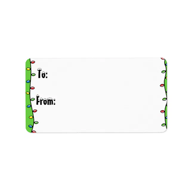 Personalized Christmas Lights Holiday Gift Tags | Zazzle