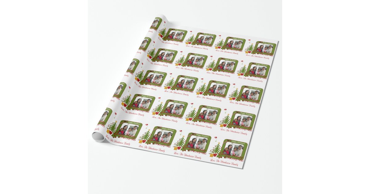 Personalized Christmas Photo Wrapping Paper | Zazzle
