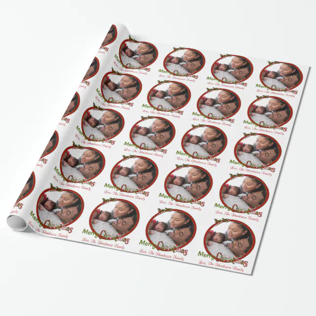 Personalized Christmas Photo Wrapping Paper | Zazzle