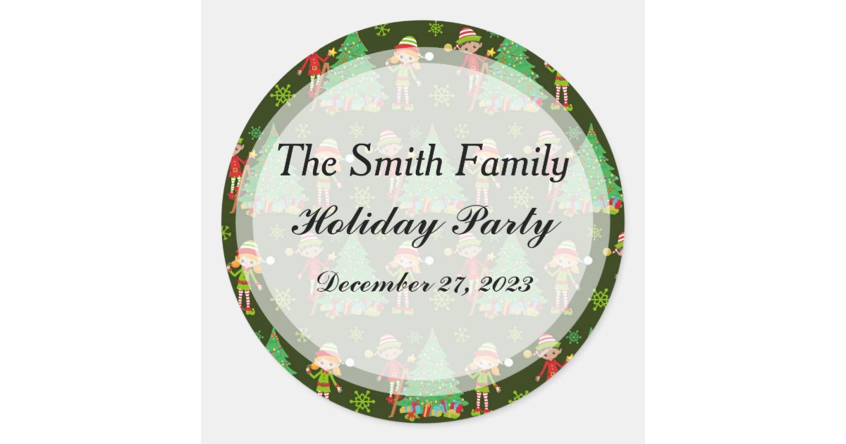 Personalized Christmas Sticker | Zazzle