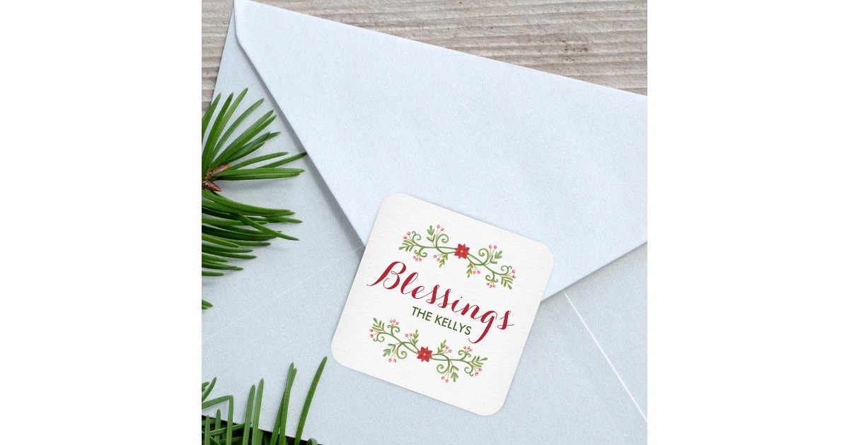Personalized Christmas Sticker | Zazzle