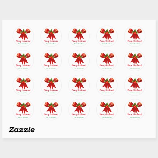 Personalized Christmas Stickers Envelope Seals | Zazzle