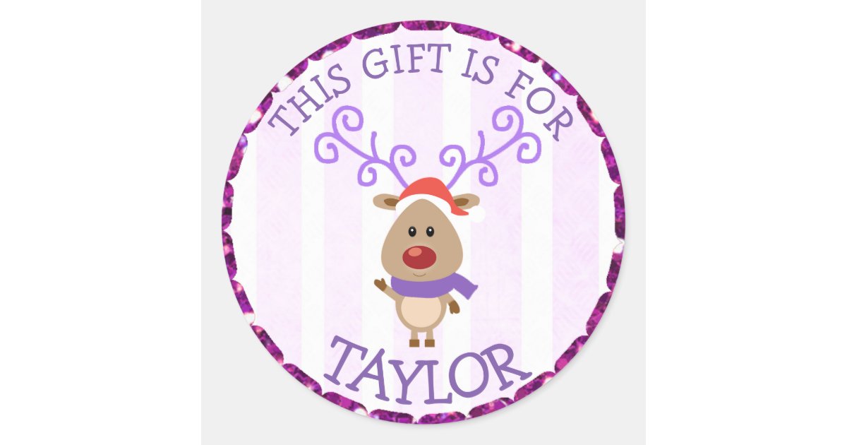 Personalized Christmas Tags Cute Reindeer | Zazzle
