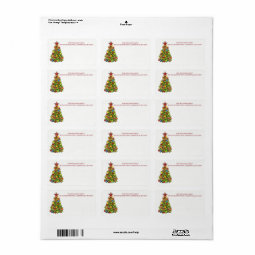 Personalized Christmas Tree Mailing Labels | Zazzle