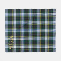 Personalized Clan Gordon Tartan Plaid Name Fleece Blanket | Zazzle
