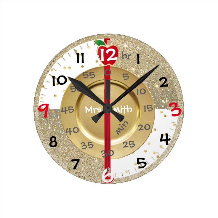 Personalized Class Learning Clock | Zazzle