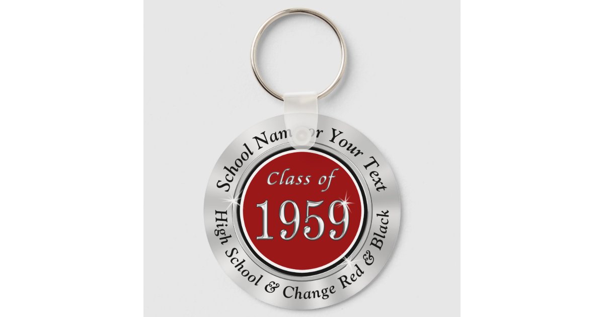 Personalized Class of 1959 Class Reunion keychains | Zazzle