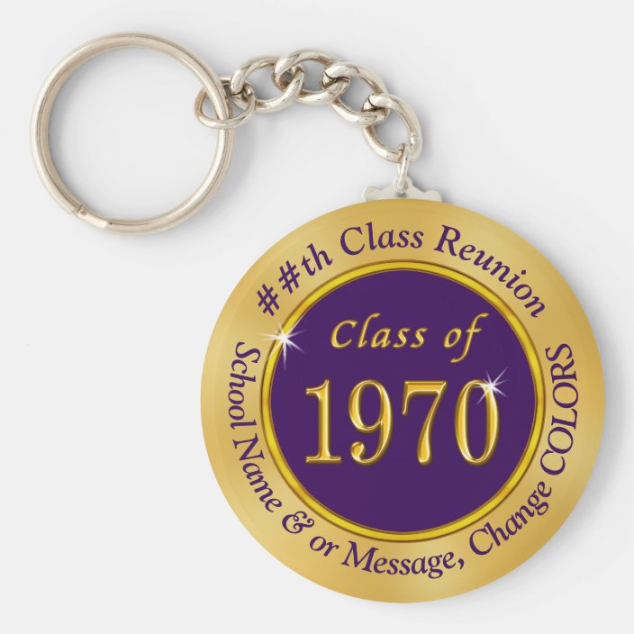 Personalized Class of 1970 Souvenirs Class Reunion Keychain | Zazzle.com