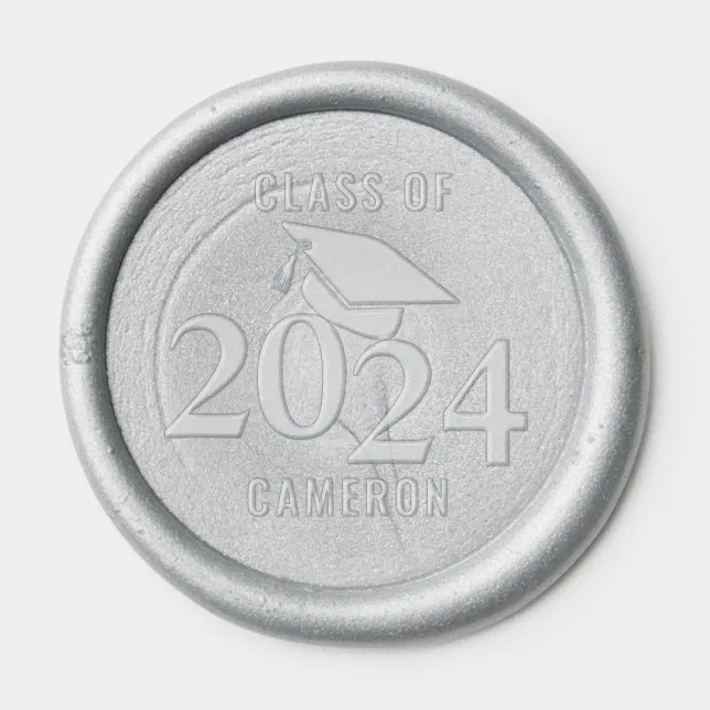 Personalized Class of 2024 Graduation Wax Seal Sticker | Zazzle