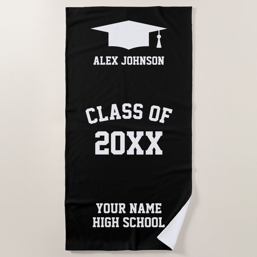 Personalized class of beach towels for graduation | Zazzle