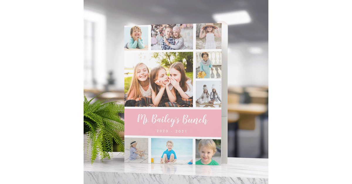 Personalized Class Photo Collage Teacher Pocket Folder | Zazzle