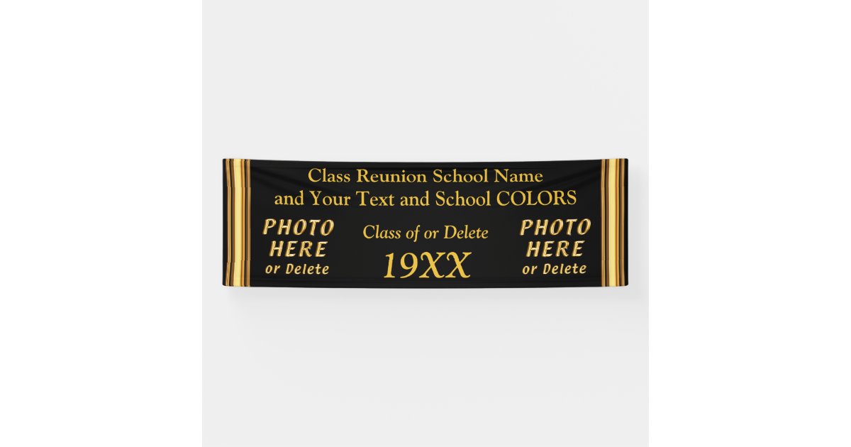 PERSONALIZED Class Reunion Banner in Your COLORS | Zazzle