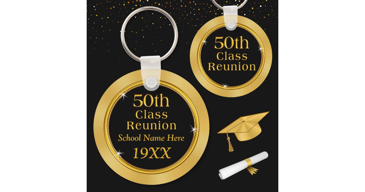 Personalized Class Reunion Gift Ideas, Your COLORS Keychain | Zazzle