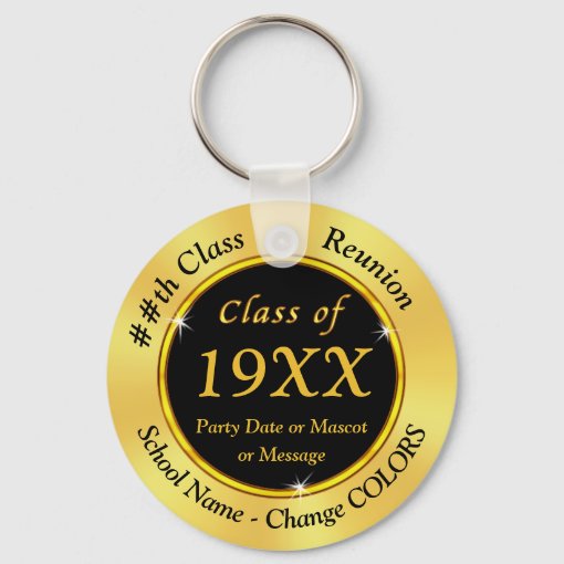 Personalized Class Reunion Keychains, Any YEAR Keychain | Zazzle