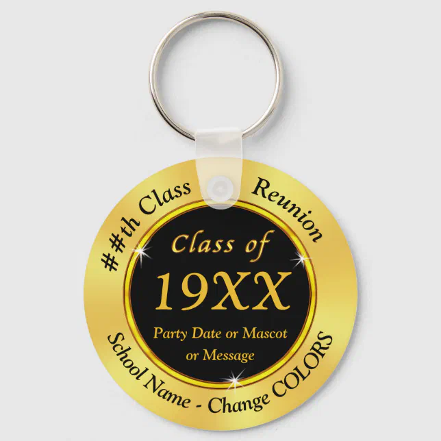 Personalized Class Reunion Keychains, Any YEAR Keychain | Zazzle