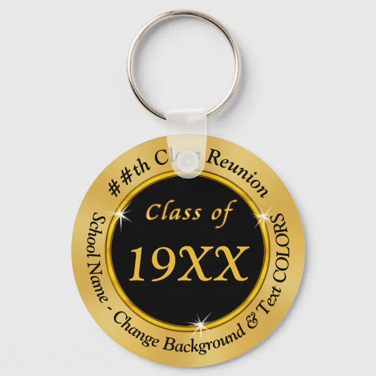 Personalized Class Reunion Keychains, Any YEAR Keychain | Zazzle