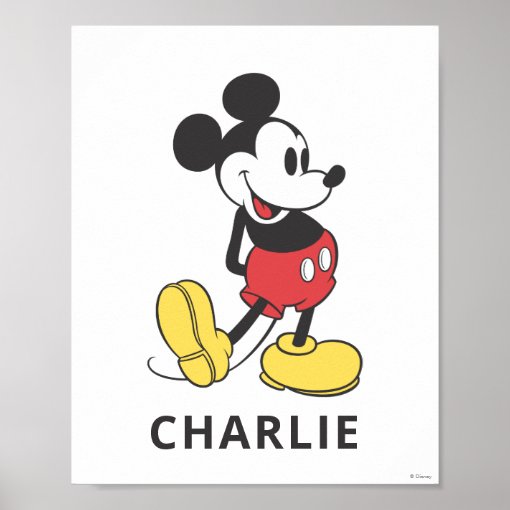 Personalized Classic Mickey Poster | Zazzle