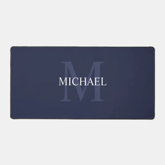 Personalized Classic Monogram and Name Desk Mat | Zazzle