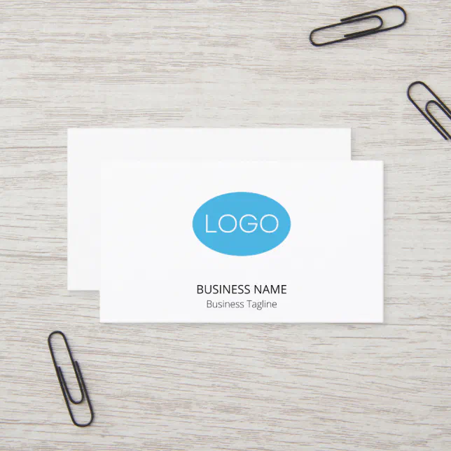 Personalized Classic White Business Logo Business Card | Zazzle